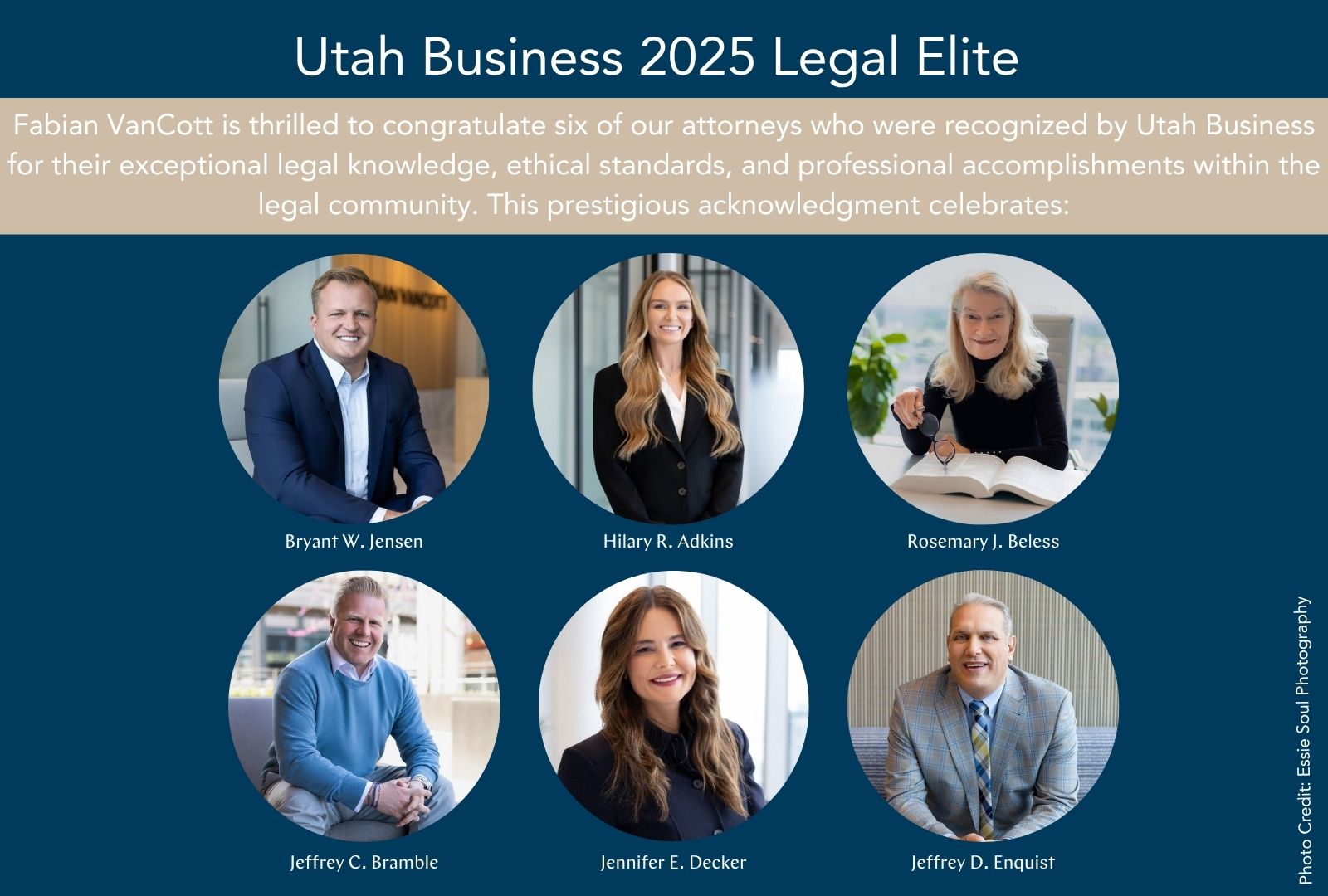 Utah Business 2025 Legal Elite - Fabian VanCott